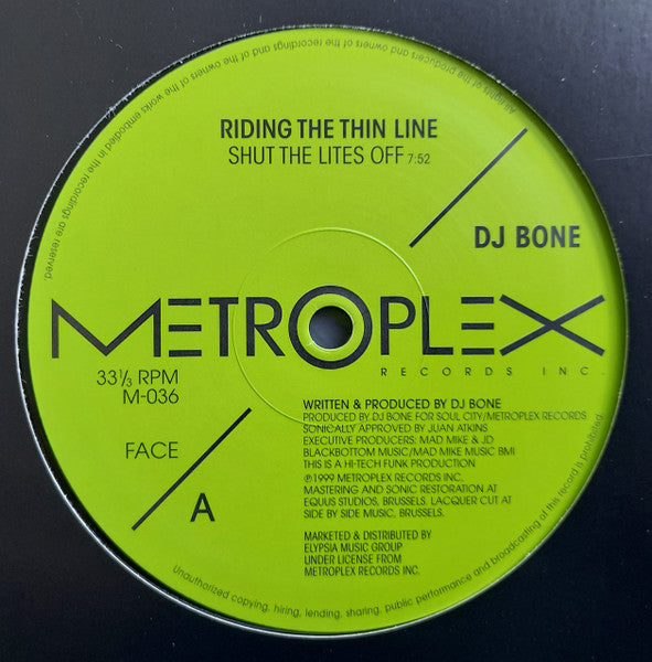DJ Bone – Riding The Thin Line – HUB301